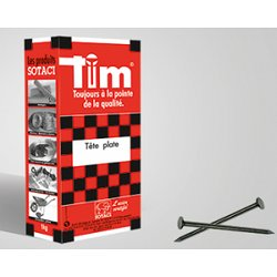 POINTES N°3 ORDINAIRES TETE PLATE | Ma Quincaillerie