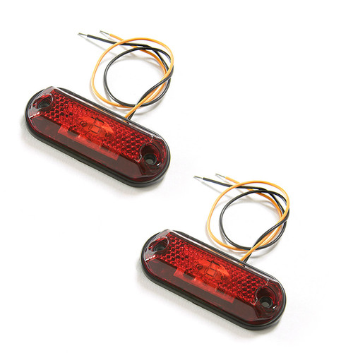 Kit 2 Luz de Posição - Carretinha- Led Oval - Reboque - Rubi | Maxx Diamond