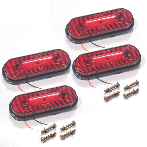 Kit 4 Luz de Posição Delimitadora - Led - 12,5 cm - Rubi | Maxx Diamond