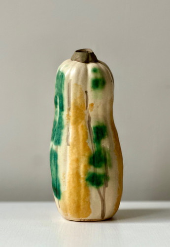 Patricia Garrett Art Pottery Gourd Vase | Cure Thrift