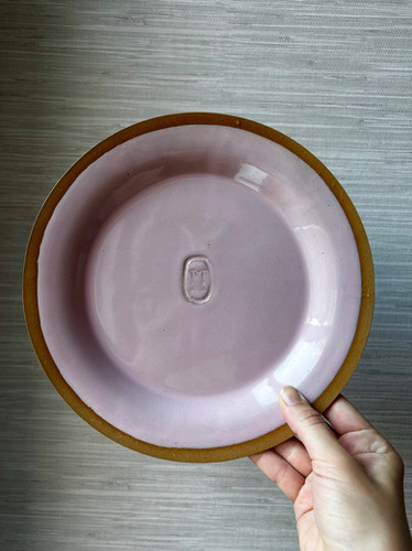 Amy Sedaris’ M. Crow Pink Glaze Ceramic Lunch Plate | Cure Thrift