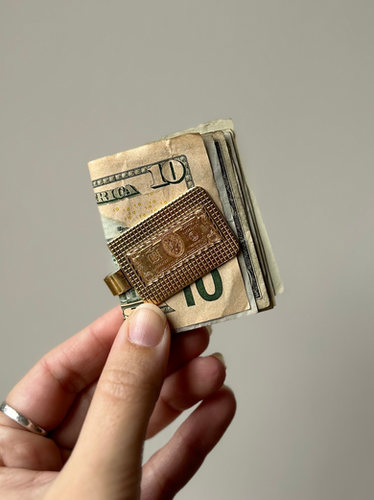 VINTAGE 14K GOLD ONE HUNDRED DOLLAR BILL MONEY CLIP | Cure Thrift