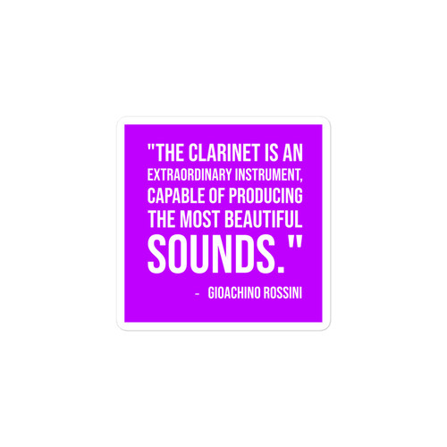 Rossini Quote Stickers | Clever Clarinetist | Kansas City