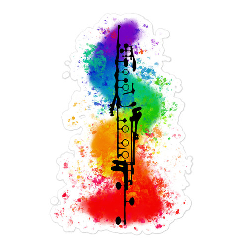 Clarinet Keys with Watercolor Swirl Stickers | Clever Clarinetist ...