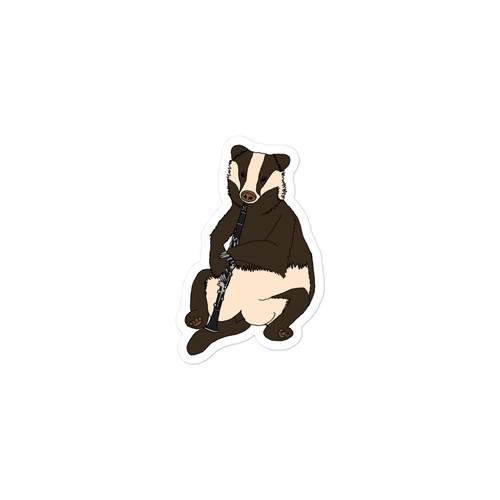 Badger Playing Clarinet stickers | Clever Clarinetist | Kansas City