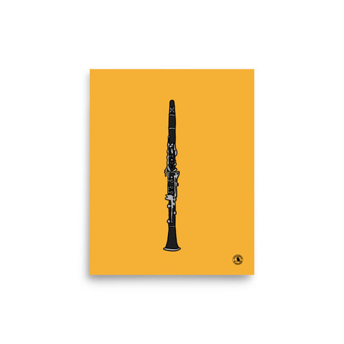 B-flat Clarinet Portrait Poster | Clever Clarinetist | Kansas City