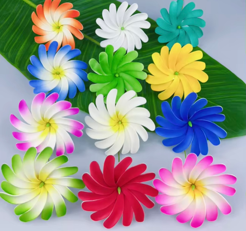 Double 10cm Tiare Maori Assorted Colours - Pack of Dozen | Manea Pacifica