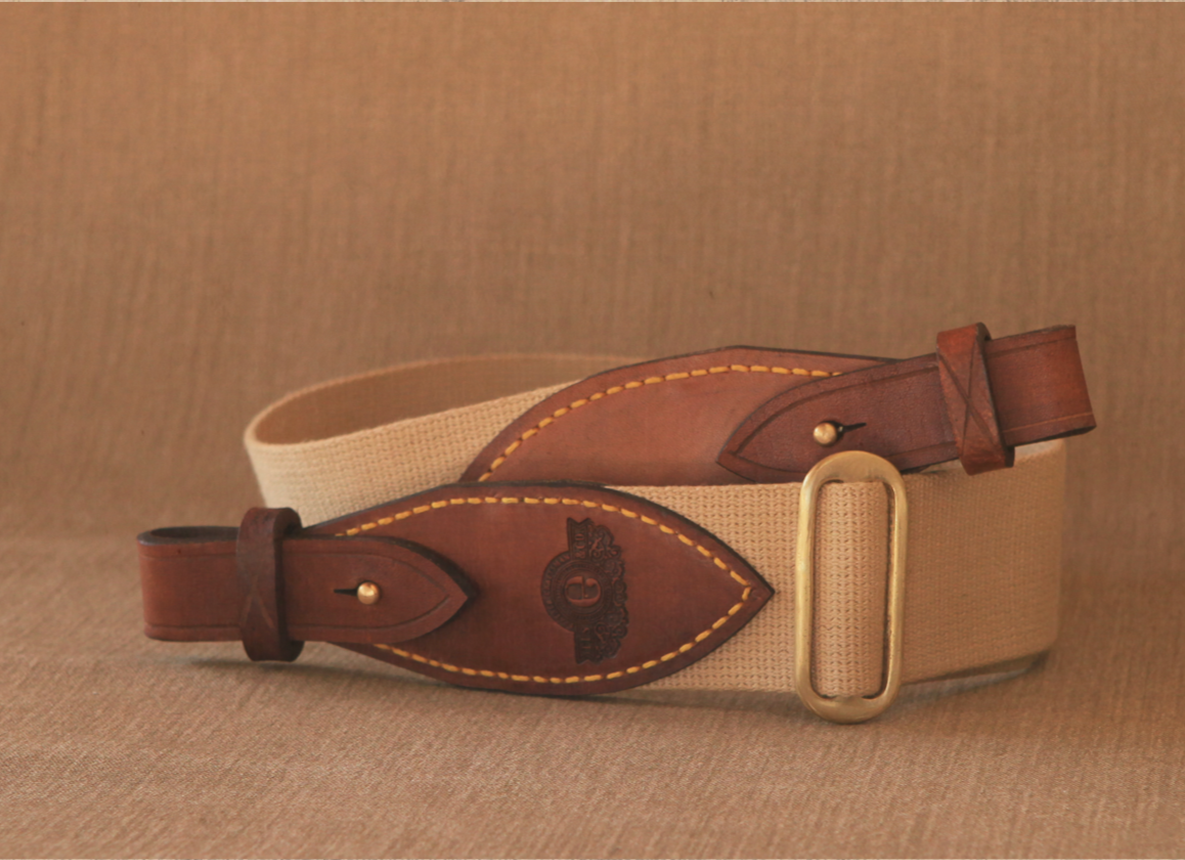 Canvas and leather rifle sling 50mm Nieu Bathesda |Safari Supplies|Els ...