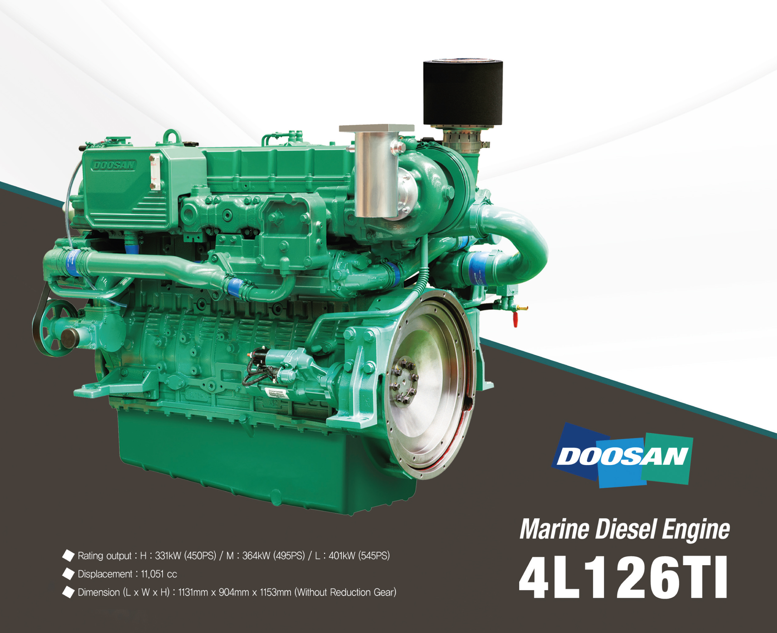 THE NEW DOOSAN MARINE ENGINE IS CALLED 4L126TI | dockyard-magazine