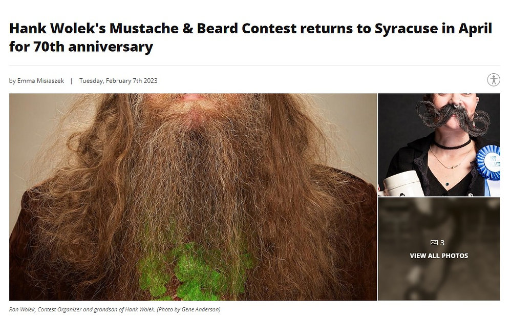 HANK WOLEK'S SYRACUSE BEARD AND MUSTACHE CONTEST MAKES THE NEWS