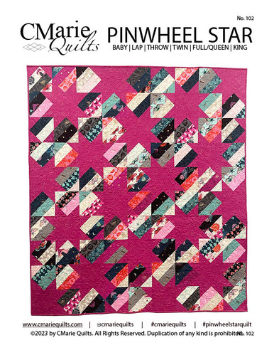Pinwheel Star PDF Quilt Pattern | CMarie Quilts