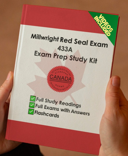HARDCOPY Red Seal Millwright Exam 433A Exam Preparation Study Guide | Red Seal Program