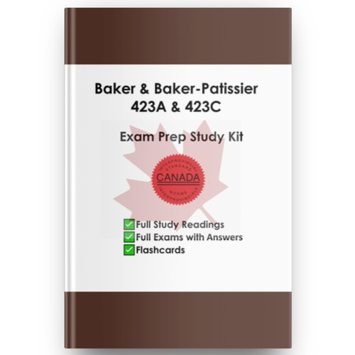 Baker & Baker-Patissier Red Seal 423A & 423C Exam Study Kit | Red Seal ...