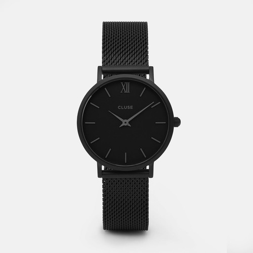 Cluse Minuit Mesh Full Black Watch | Chilli Coral Pty Ltd