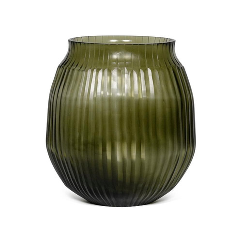 Cut Glass Vase - Olive | Chilli Coral Pty Ltd