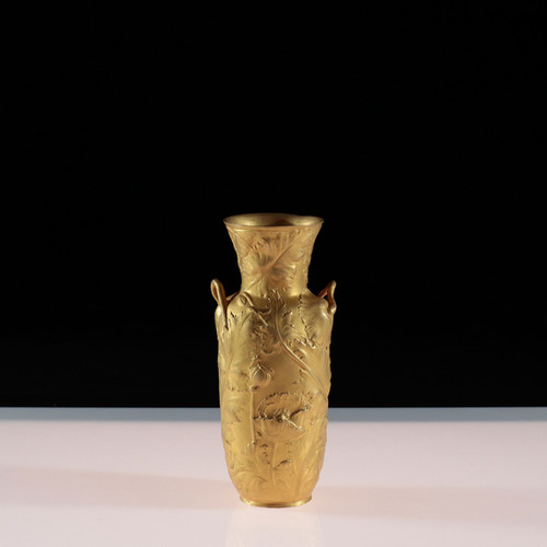 Alexandre Vibert (1847-1909), Vase aux pavots en bronze doré, XIXe ...