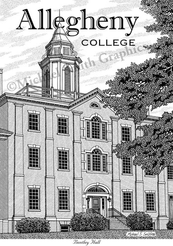 Allegheny College wall art print by Michael Smith Graphics