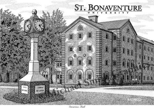 St. Bonaventure University wall art print by Michael Smith Graphics
