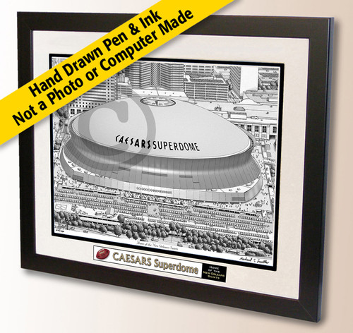New Orleans Saints | Caesars Superdome | Wall Art Print | Michael Smith ...