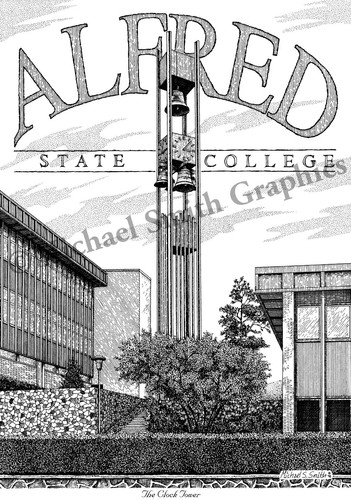Alfred State College wall art print by Michael Smith Graphics
