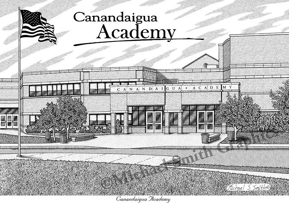 Canandaigua Academy wall art print by Michael Smith Graphics