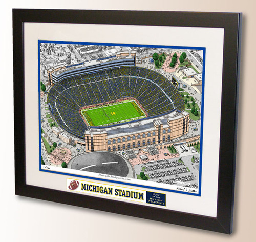 Michigan Wolverines wall art, Michigan Stadium art print, Fan gift