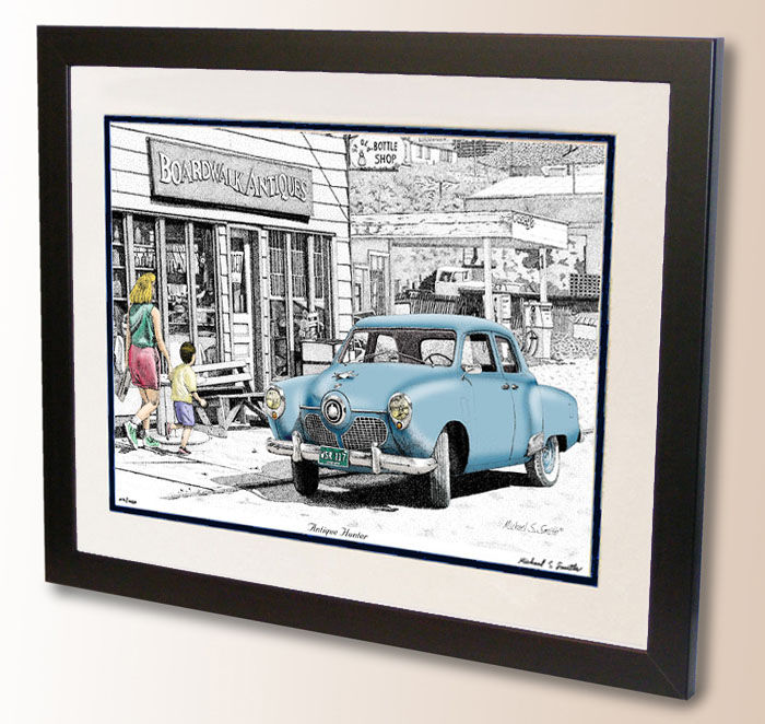 Antique Studebaker automotive art print by Michael Smith
