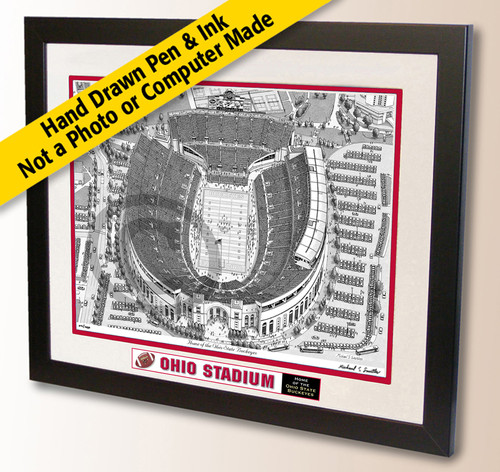The Ohio State Buckeyes wall art, Ohio Stadium art print, Fan gift