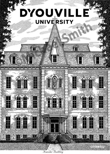 D'Youville University | Wall Art Print | Michael Smith Graphics
