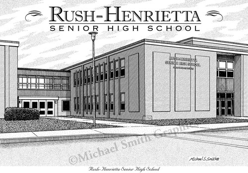 Rush Henrietta High School wall art print by Michael Smith Graphics