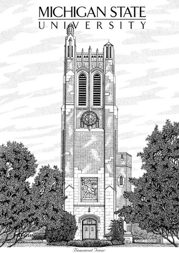 Michigan State University | Wall Art Print | Michael Smith Graphics