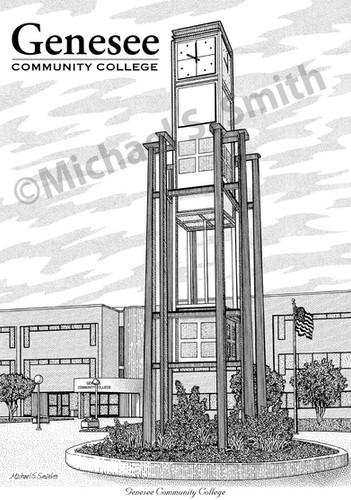Genesee Community College | Wall Art Print | Michael Smith Graphics