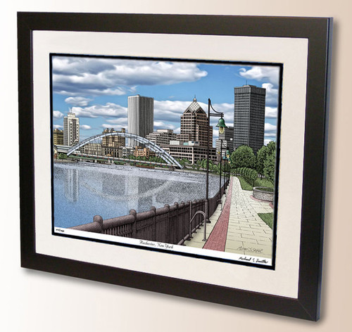 Rochester art print, Douglas Anthony Bridge by Michael Smith