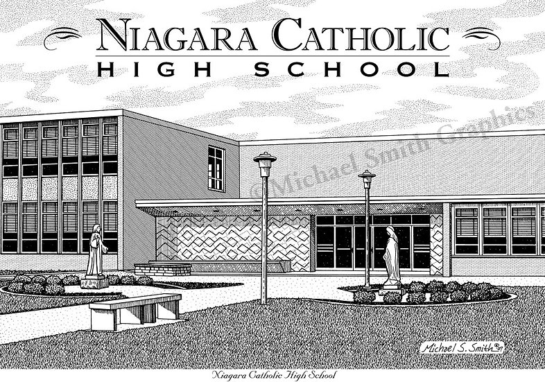 Niagara Catholic High School wall art print by Michael Smith Graphics