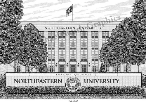Northeastern University | Wall Art Print | Michael Smith Graphics
