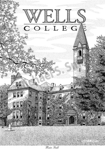 Wells College | Wall Art Print | Michael Smith Graphics