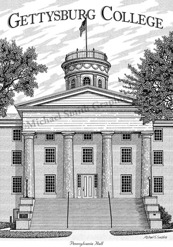Gettysburg College | Wall Art Print | Michael Smith Graphics