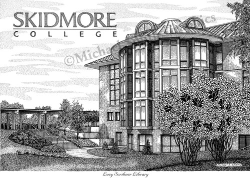 Skidmore College | Wall Art Print | Michael Smith Graphics