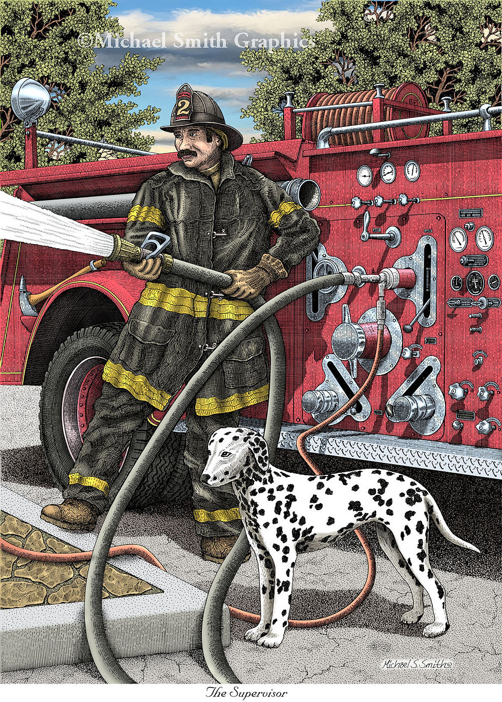 Firefighting Art by Michael Smith Graphics - mikesmithgraphics.com