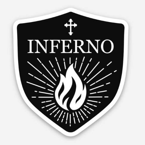 Inferno Monochrome 2" sticker | Inferno