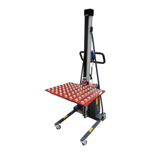 Powered Ball Conveyor Transfer Lift Trucks, 330lb, 68" Lift Height ...