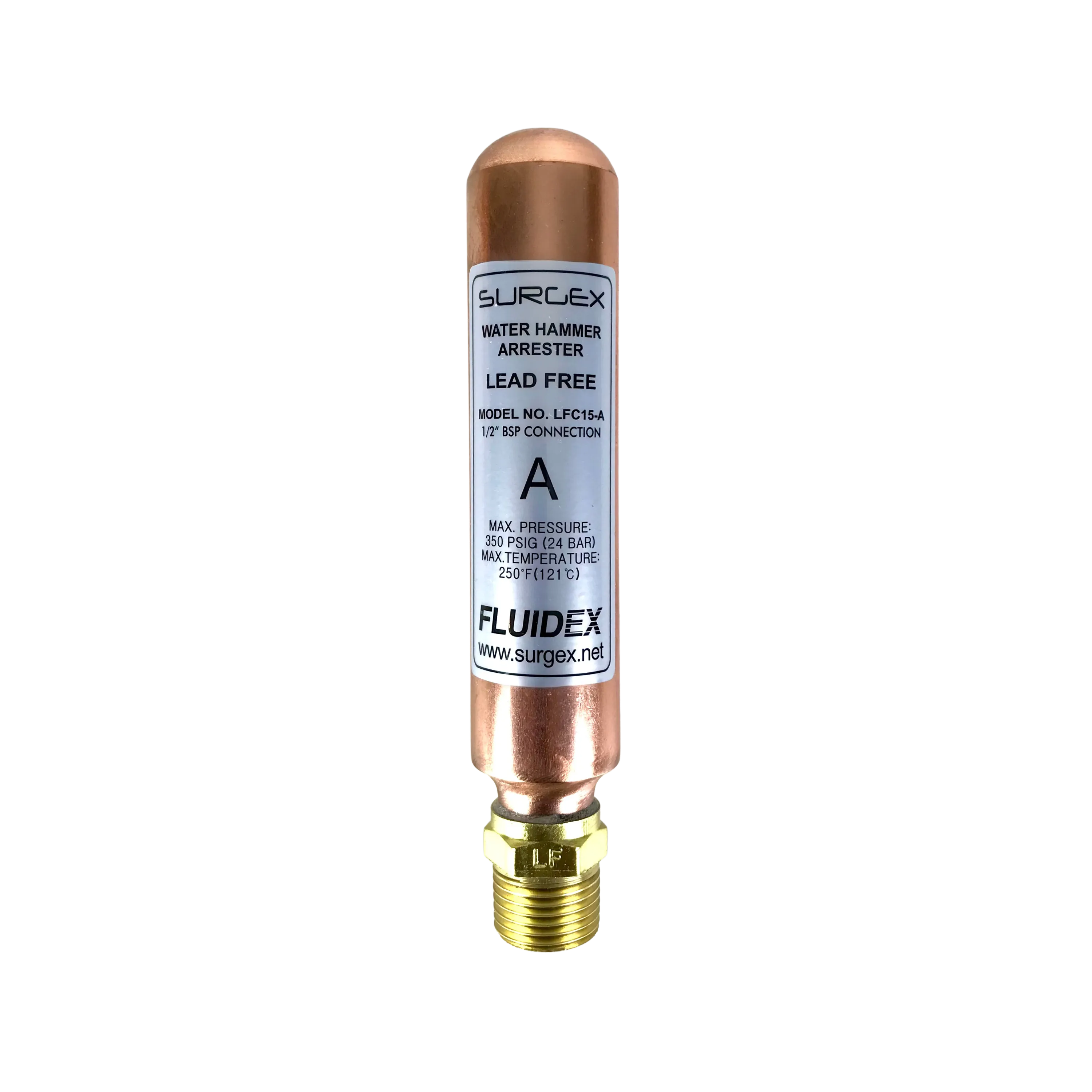 SURGEx LFC15-A 1/2" Lead-Free Copper Water Hammer Arrestor size A | SURGEx