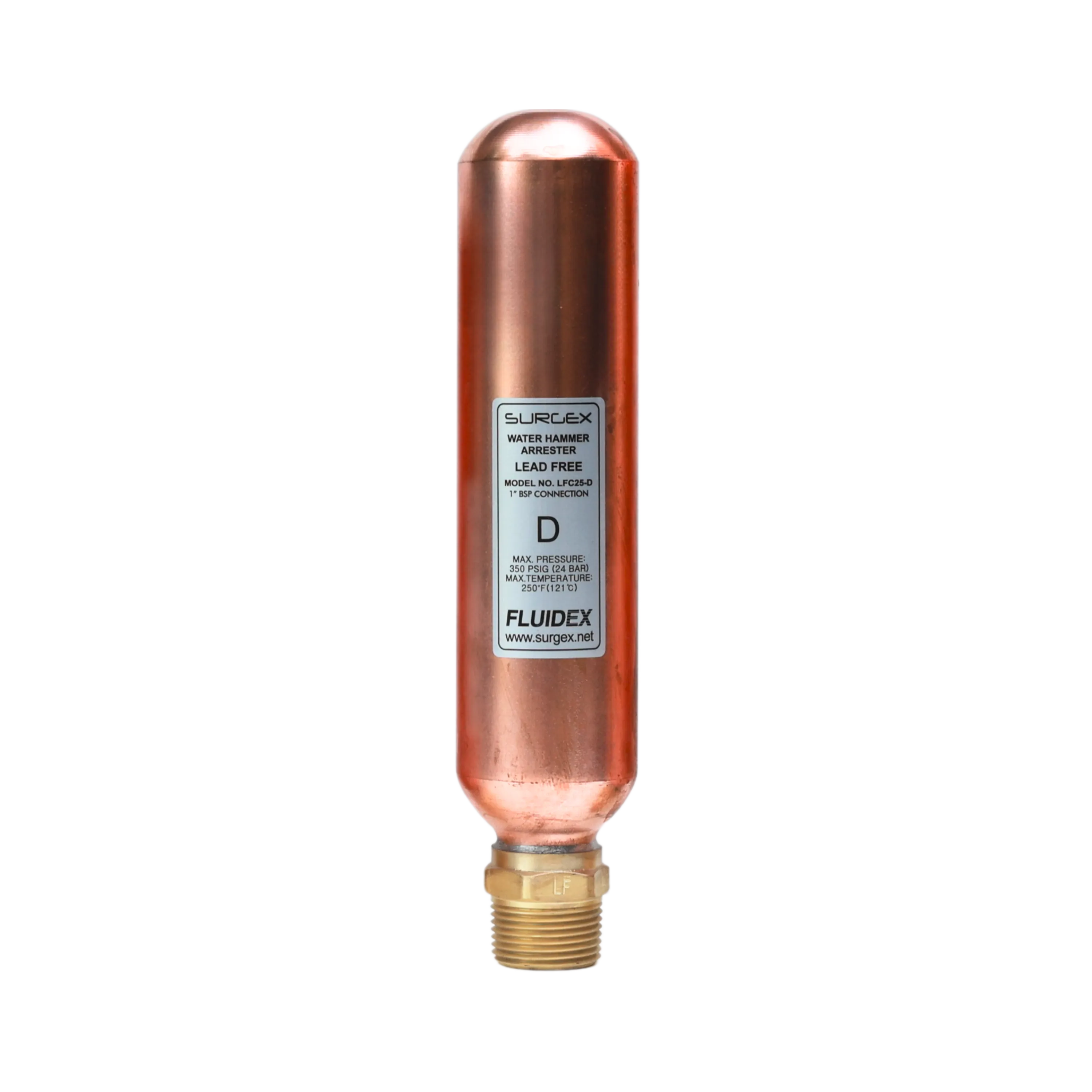SURGEx LFC25-D Lead-Free Water Hammer Arrestor size D 1" 25mm | SURGEx