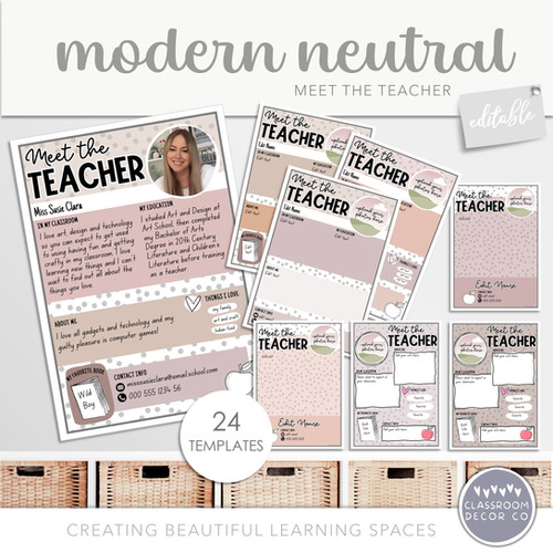 Modern Neutrals | Meet the Teacher | Classroom Decor Co