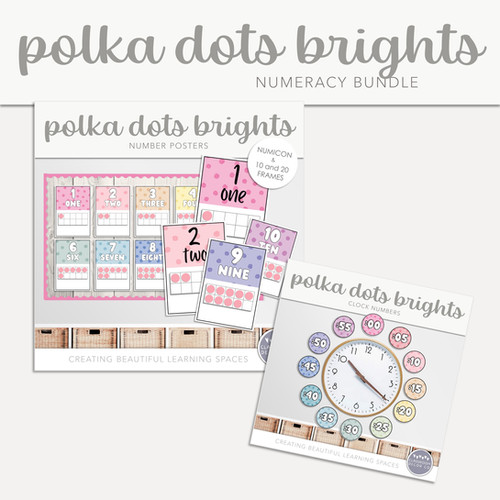 Polka Dots Brights | Numeracy Mini Bundle | Classroom Decor Co
