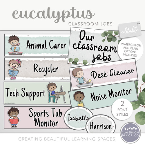 Eucalyptus | Classroom Jobs | Classroom Decor Co