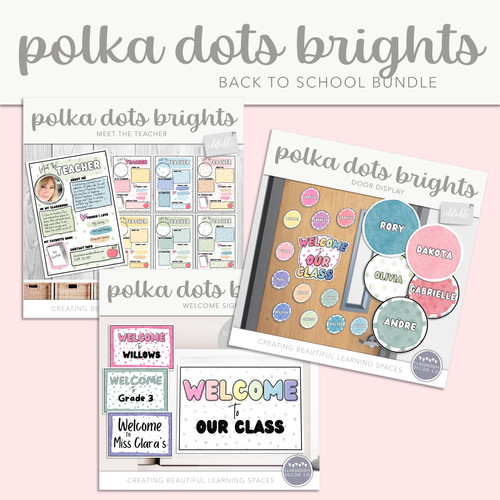Polka Dots Brights | Back to School Mini Bundle | Classroom Decor Co