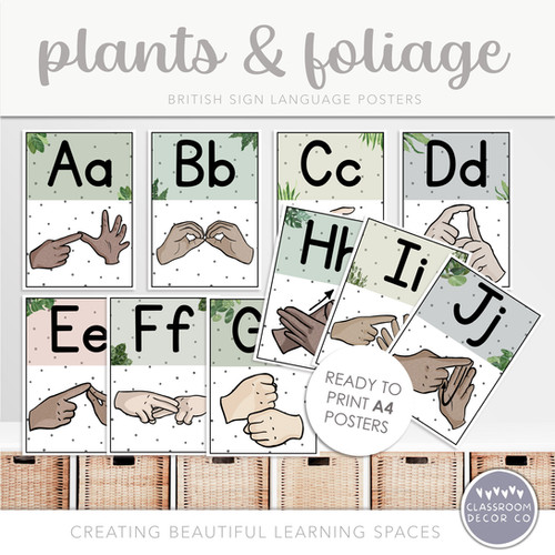 Plants and Foliage | BSL British Sign Language Posters | Classroom Decor Co