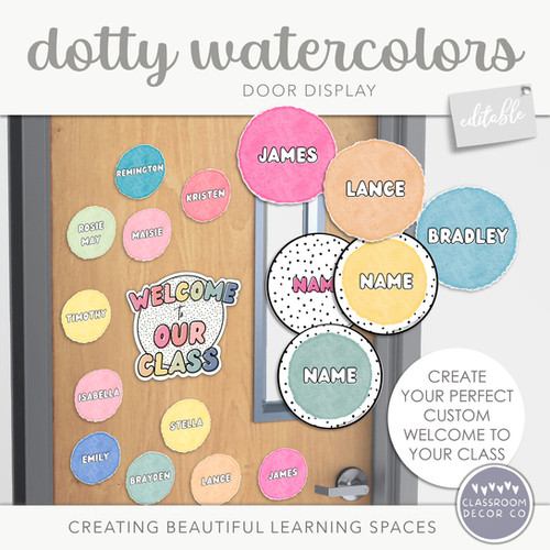 Dotty Watercolor | Door Display | Classroom Decor Co