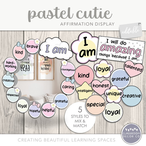Pastel Cutie | Affirmations | Classroom Decor Co